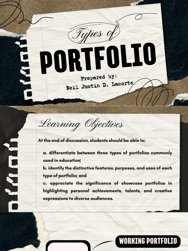 Types and Uses of Portfolio Lacorte | PDF | Rubric (Academic) | Goal ...