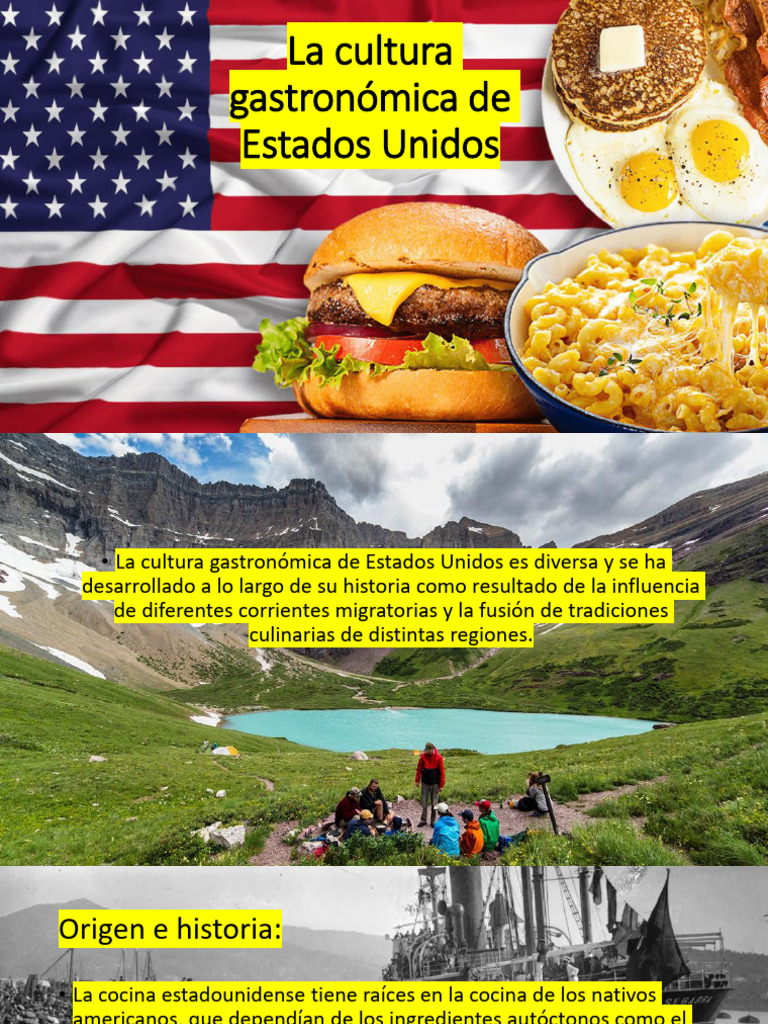 La Cultura Gastronómica de Estados Unidos | PDF
