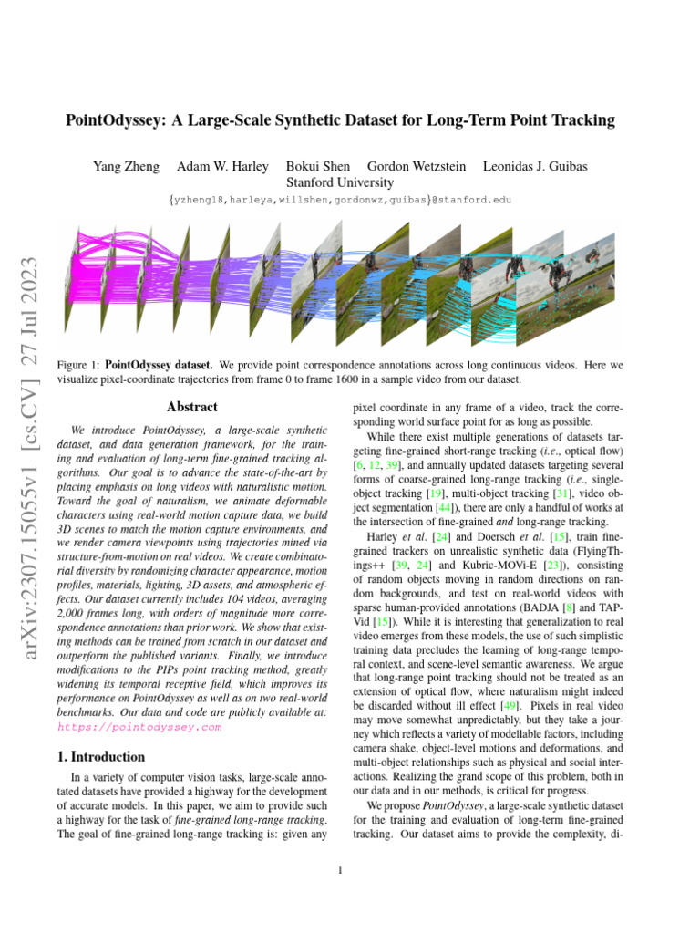 Pointodyssey: A Large-Scale Synthetic Dataset For Long-Term Point ...