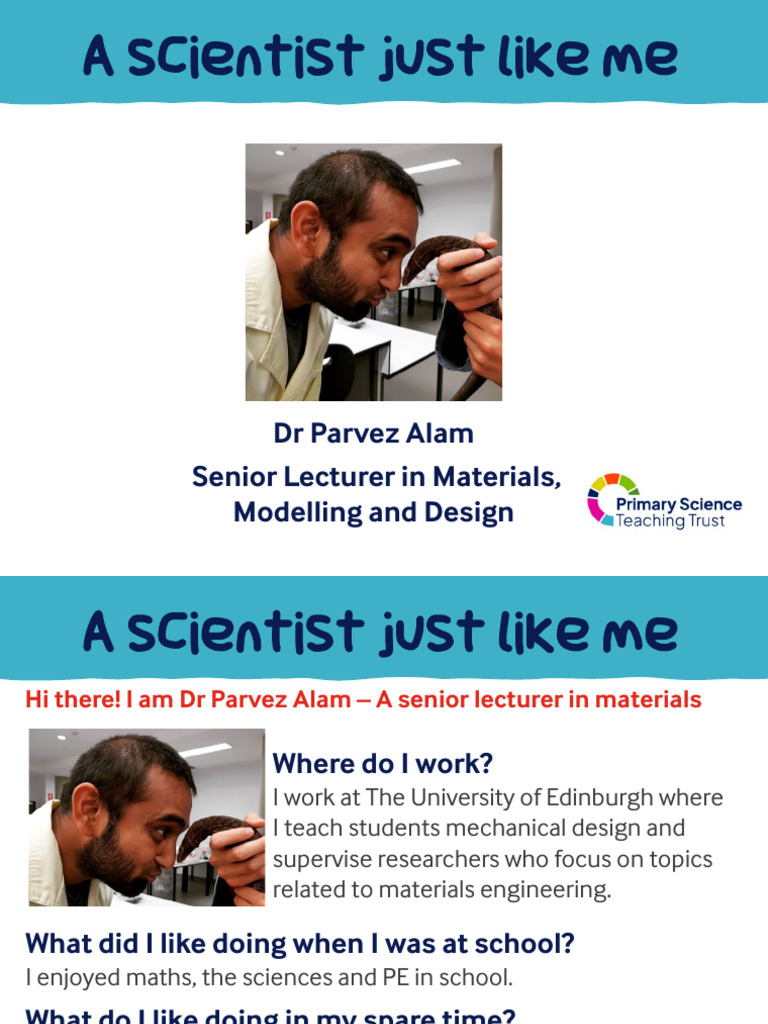 Senior Lecturer in Materials Modelling DR Parvez Alam | PDF | Science | Cognition