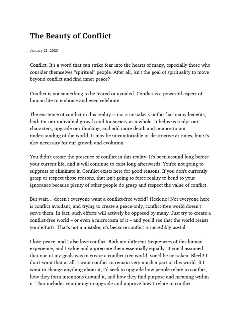 Embracing the Power of Conflict | PDF