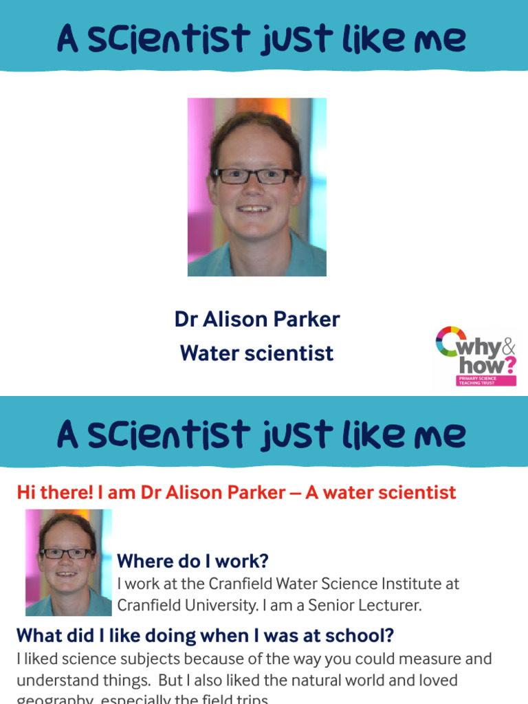 Water Scientist - Dr Alison Parker | PDF