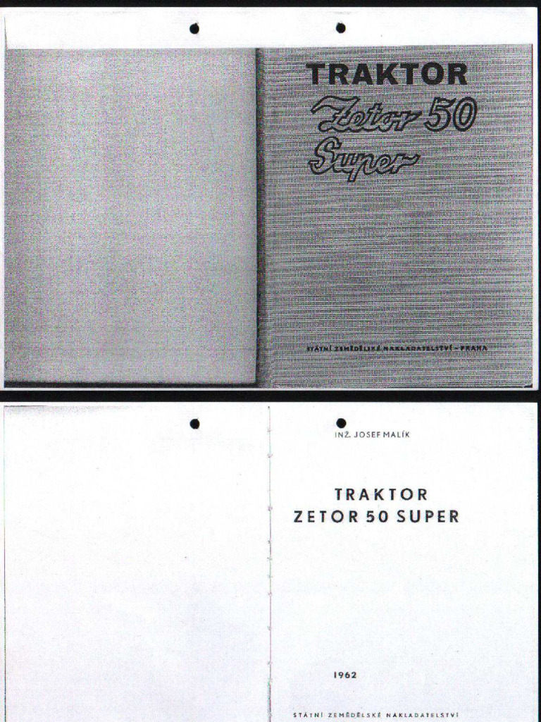1962 Zetor 50 Super Servisni Manual | PDF