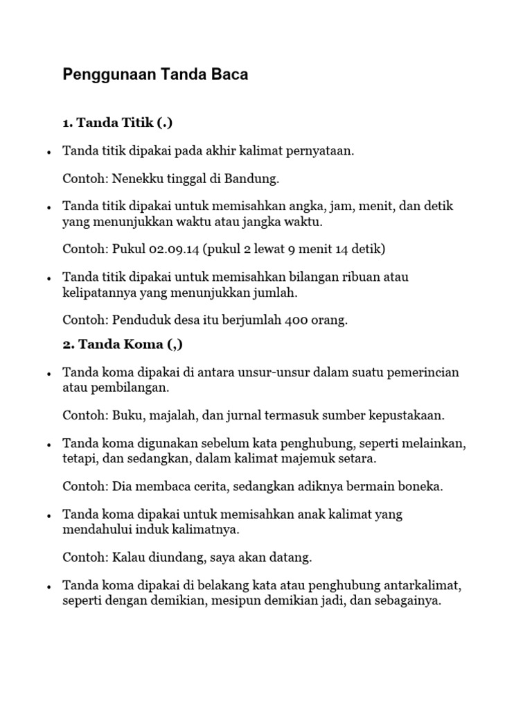 Panduan Penggunaan Tanda Baca | PDF | Puisi