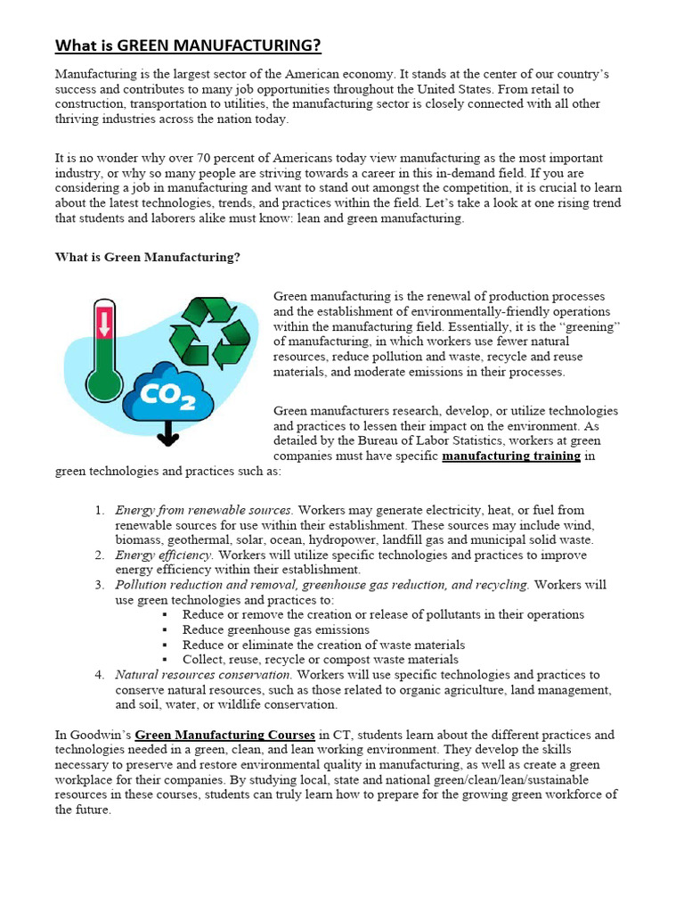 Research On Green Manufacturing-2 | PDF | Efficient Energy Use ...
