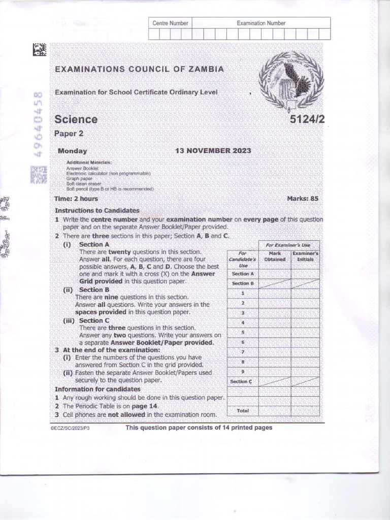 Science P2 2023 | PDF