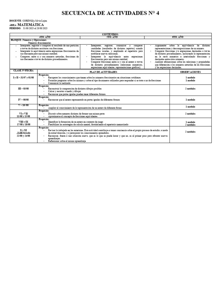 Sec. #4 - Matemática | PDF