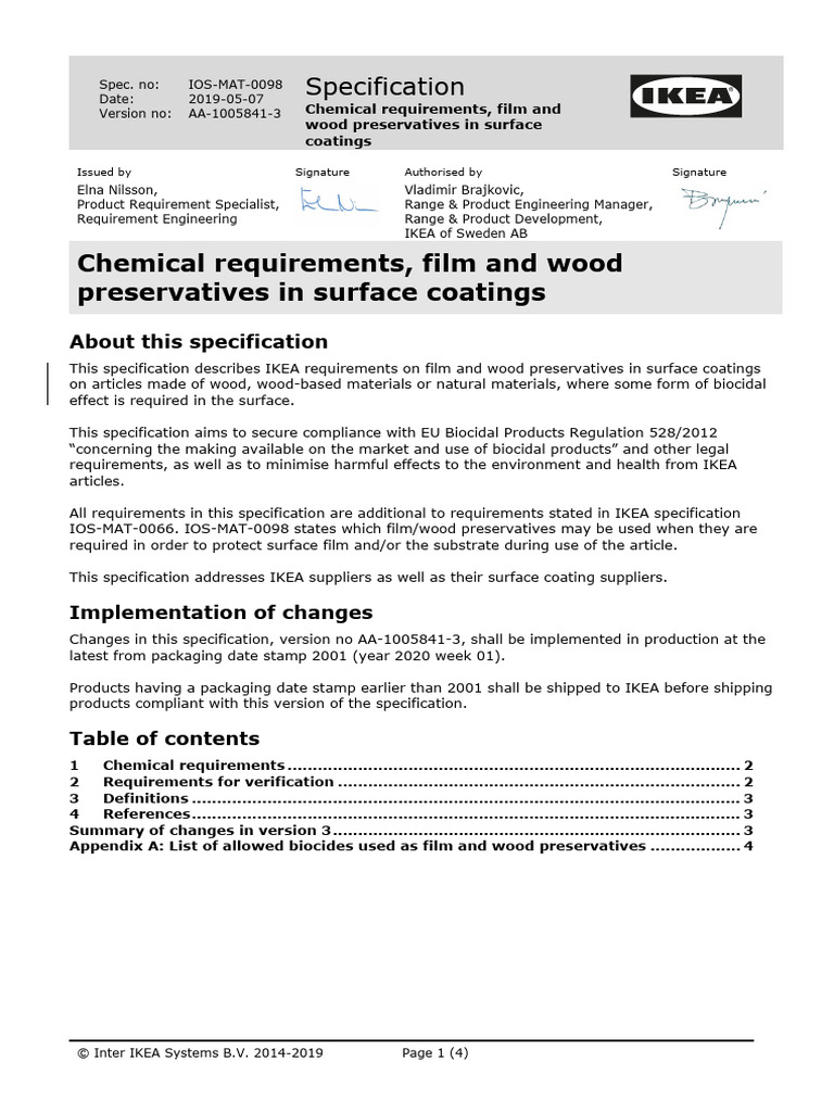 IOS MAT 0098 - Standard | PDF | Specification (Technical Standard) | Wood