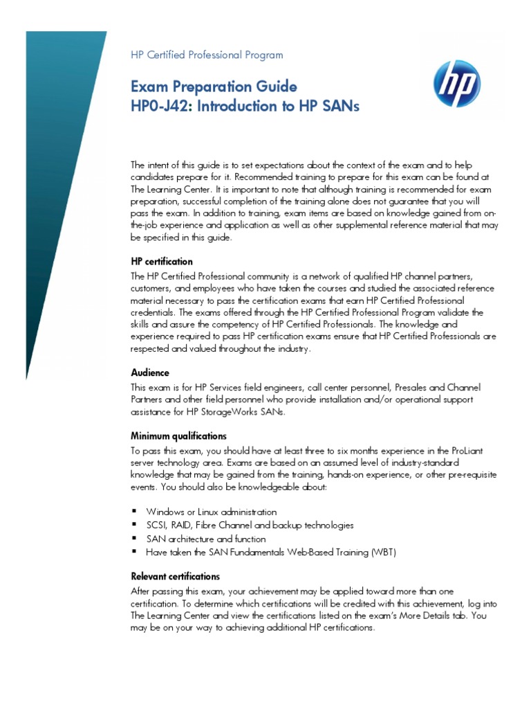 HP0 J42 | PDF | Professional Certification | Test (Assessment)