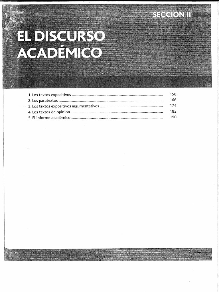 El Discurso Academico | PDF