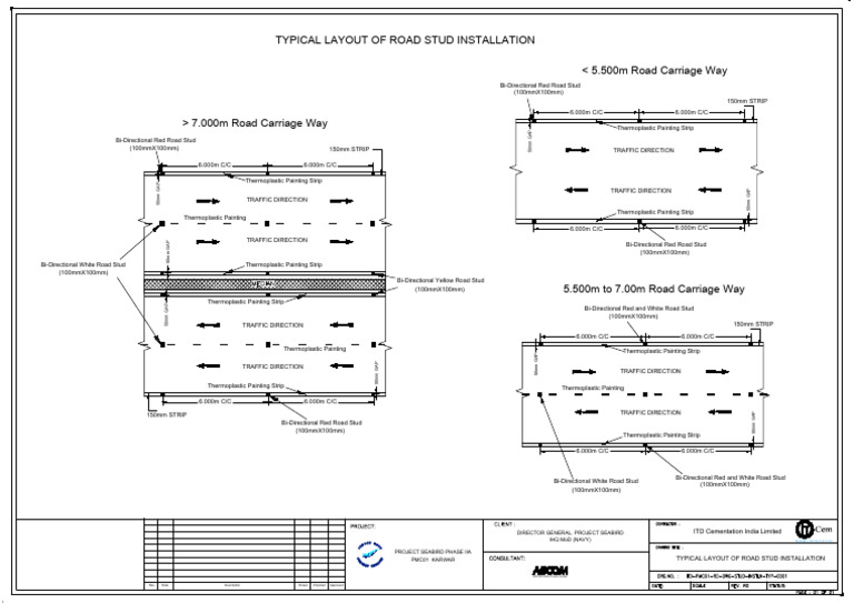 Road Stud Installation Layout Guide | PDF