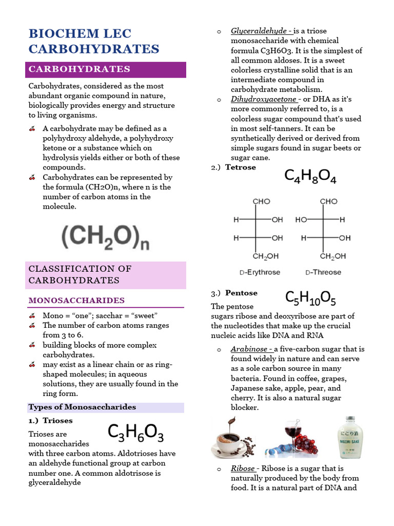 Biochem Carbohydrates | PDF | Carbohydrates | Polysaccharide