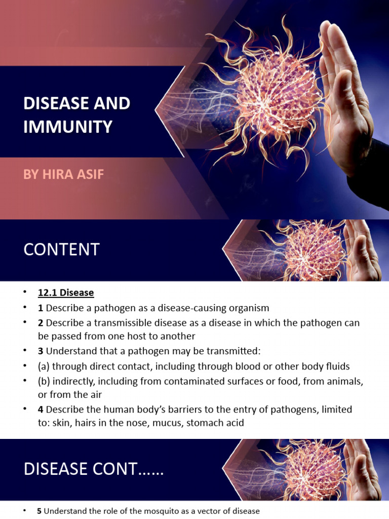 Disease and Immunity 2023-25 | PDF | Immune System | Pathogen