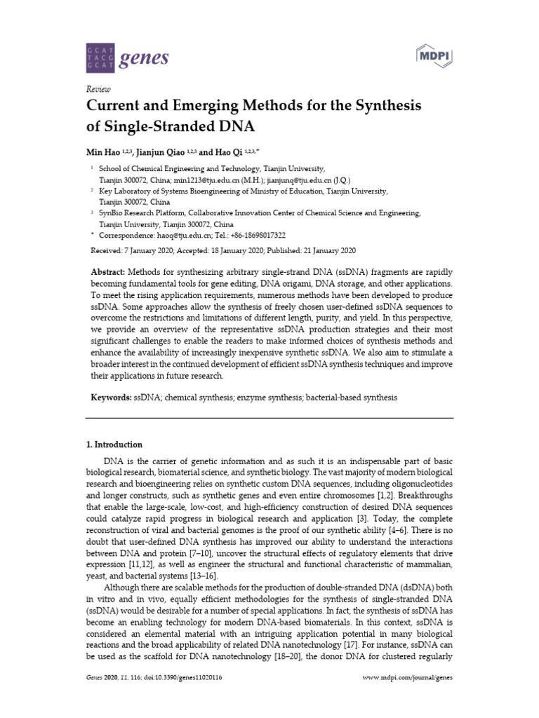 Current and Emerging Methods For The Synthesis of | PDF | Science & Mathematics