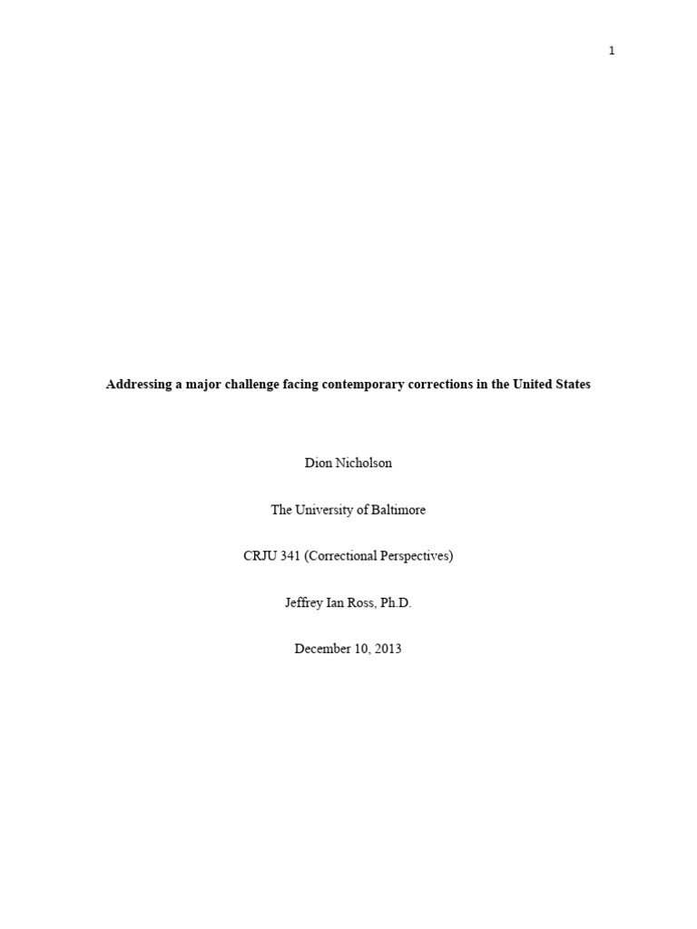 Final Assignment | PDF | Incarceration In The United States ... Final Assignment | PDF | Incarceration In The United States ...