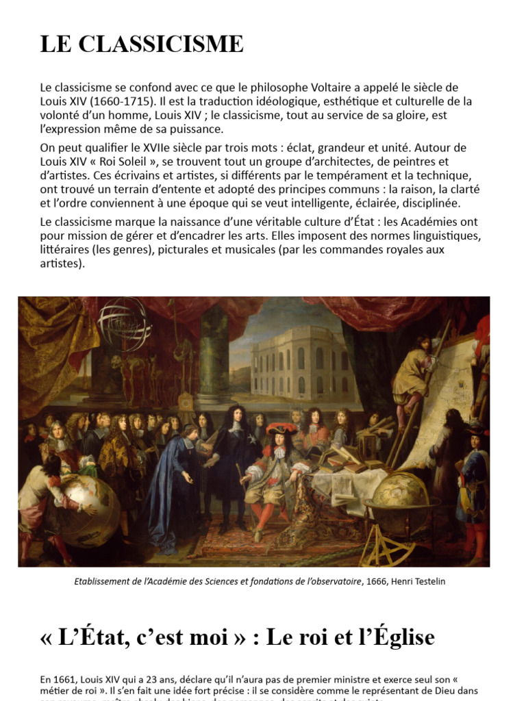 Classicisme et Pouvoir sous Louis XIV | PDF | Classiques