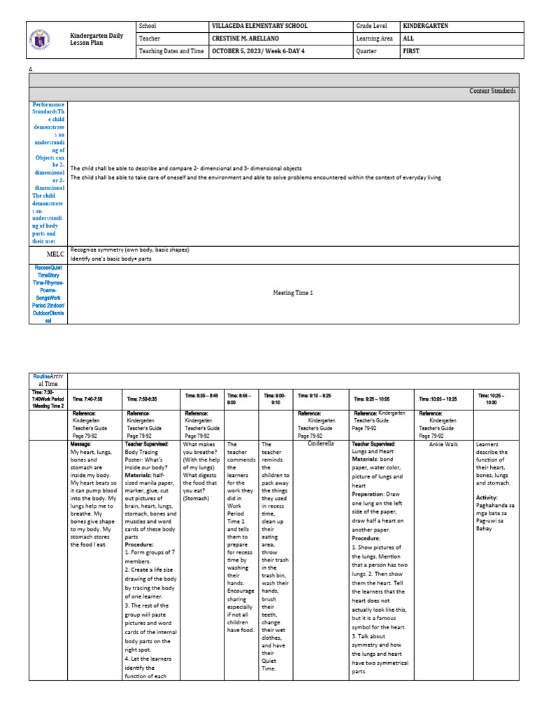 Kinder-New-DLL Week6 - Day4 | PDF