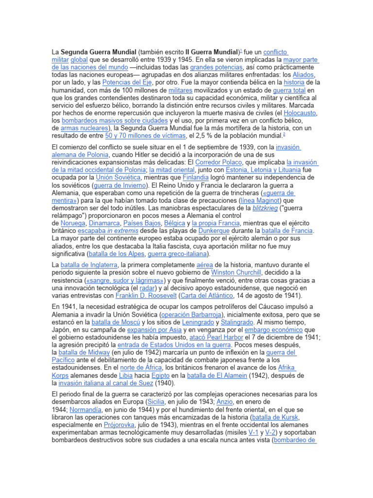 Segunda Guerra Mundial | PDF