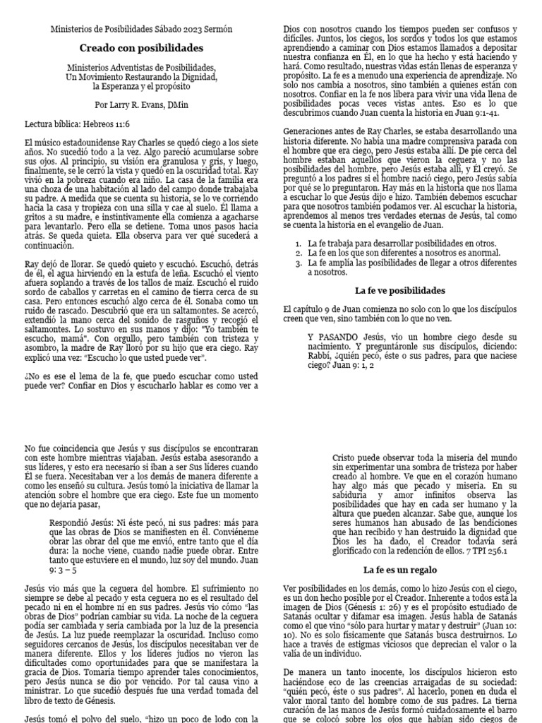 ES APM - Sabbath - 2023 - SERMON A4 03-16-2023 (SPANISH) | PDF ES APM - Sabbath - 2023 - SERMON A4 03-16-2023 (SPANISH) | PDF