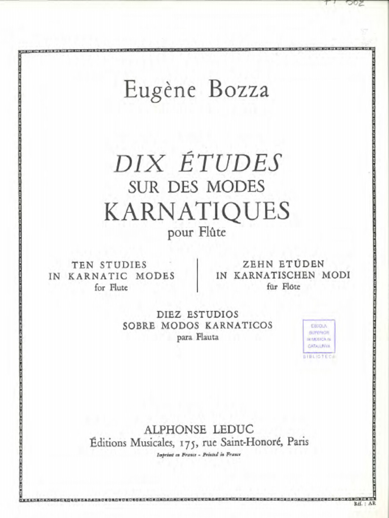 Bozza, Études Karnathiques | PDF