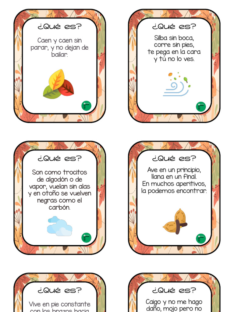 Adivinanzas de Otono | PDF