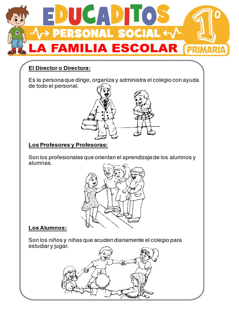La Familia Escolar para Primer Grado de Primaria | PDF