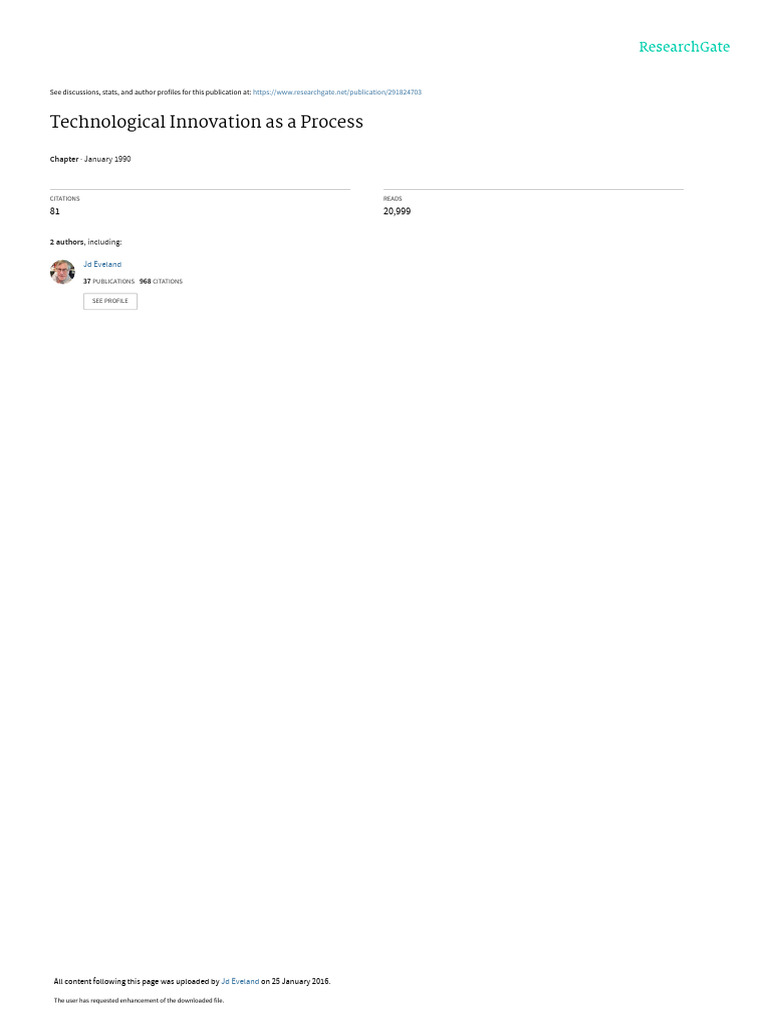 Processes of Technological Innovation | PDF | Innovation | Product Lifecycle