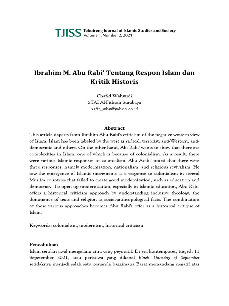 Admintjiss,+3 +Chafid+Wahyudi +Ibrahim+M +Abu+Rabiâ ™+ | PDF | Sejarah