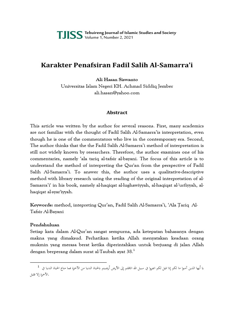 Admintjiss,+5 +Ali+Hasan +Penafsiran+Fadil+Salih+Revisi | PDF | Agama ...