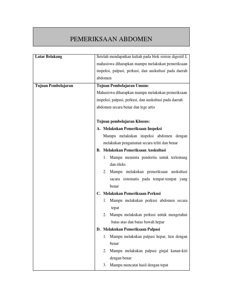 1.4 Pemeriksaan Abdomen | PDF