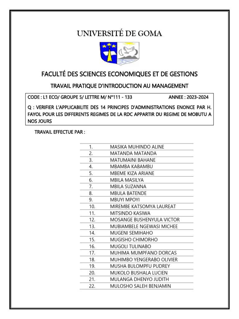 Final TP Management | PDF