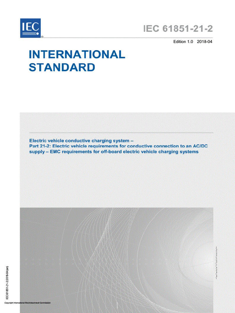 Iec61851 21 2 2018 | PDF