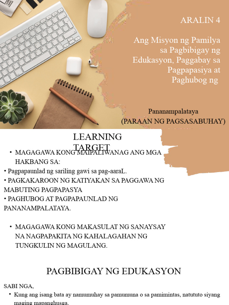 1st Q - Week 4 - ESP 8 Lesson Material (2) (Autosaved) | PDF