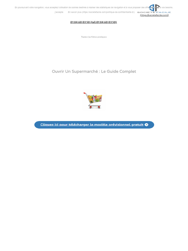 Ouvrir Un Supermarché - Le Guide Complet | PDF | Commercialisation | Plan d'affaires