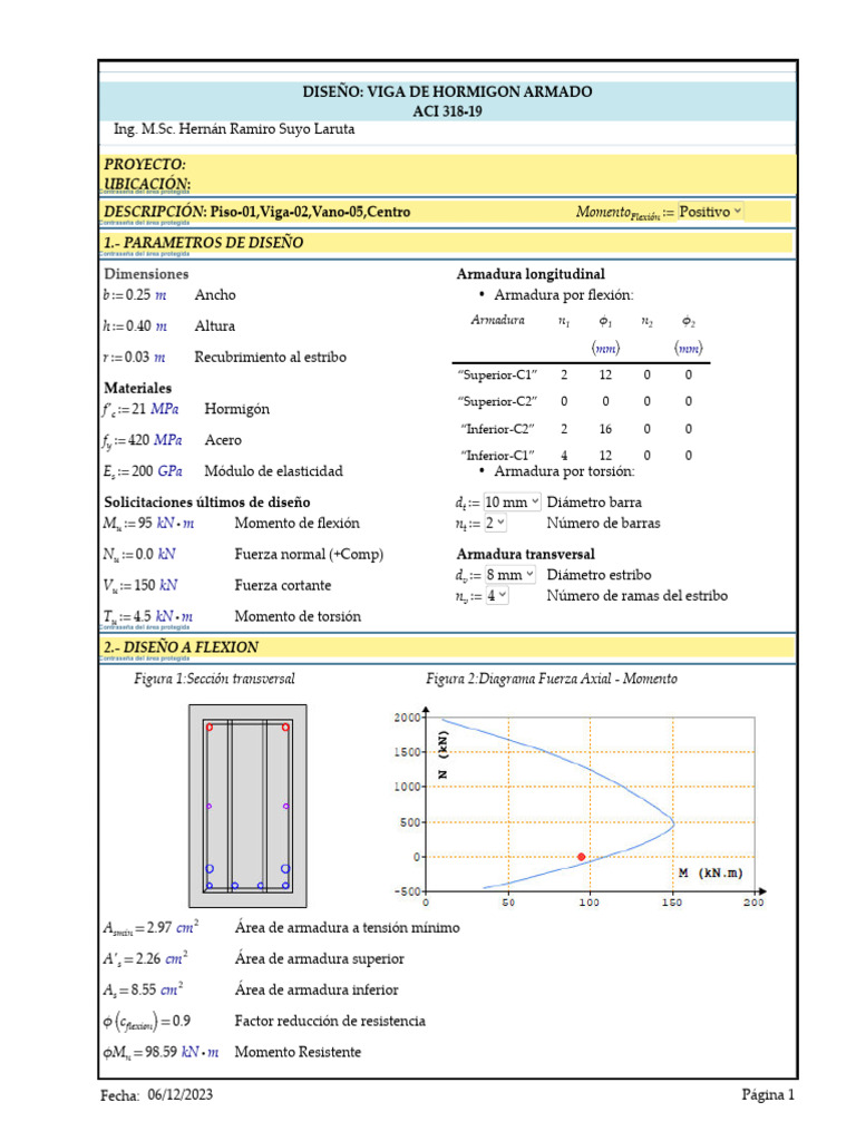 2023-12-03-Diseño de Viga Aci-19 | PDF