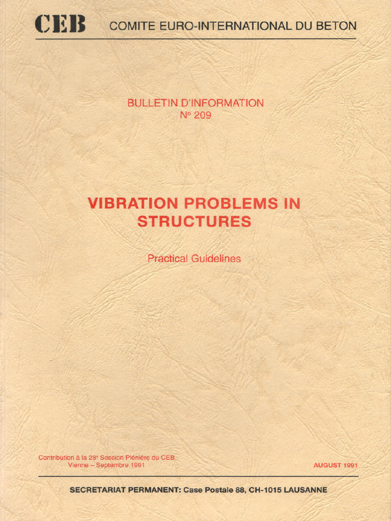 Vibration Problems in Structures Practical Guidelines PDF Free | PDF | Government And Personhood ...