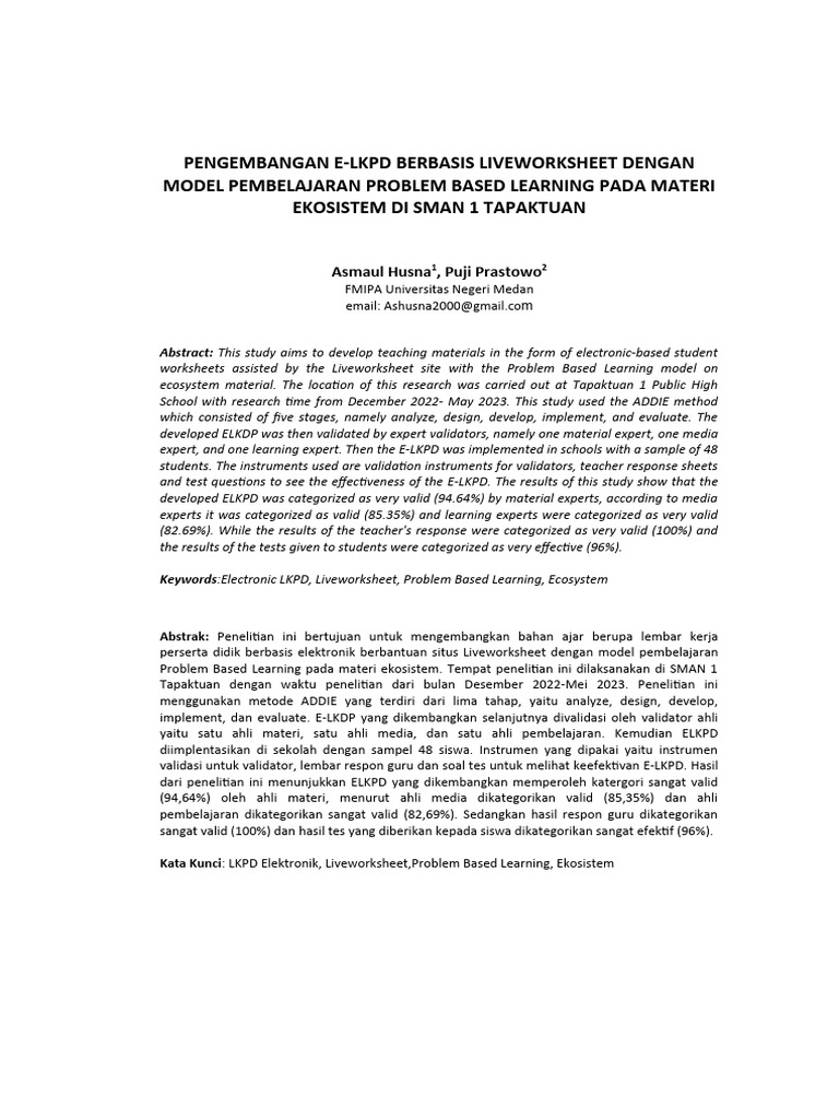 Template Penulisan Artikel Ilmiah PPs UNJ | PDF | Cognition | Cognitive Science