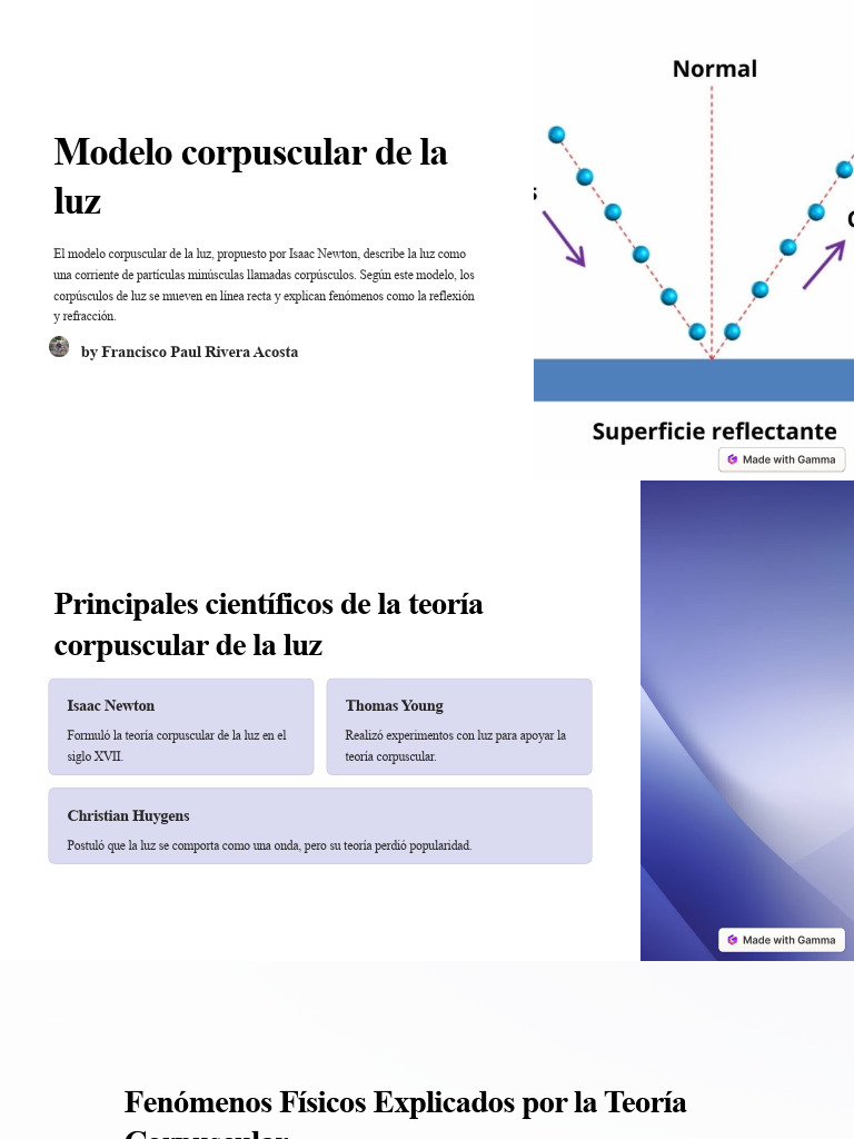 Teoría Corpuscular de la Luz | PDF | Ligero | Mecánica cuántica