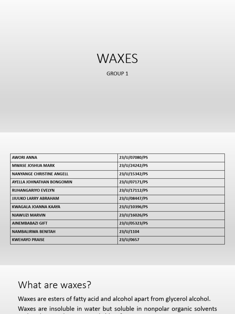 Waxes | PDF | Wax | Hydrocarbons