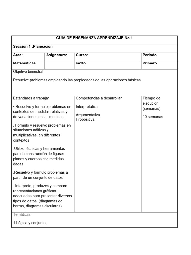 Módulo de Matemáticas 6° 2022 | PDF | Proposición | Ángulo