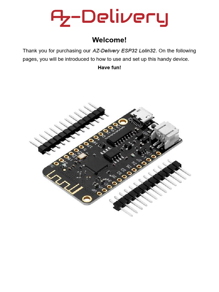 Wemos ESP32 Lolin32 Board BOOK ENGLISH | PDF | Arduino | Microcontroller