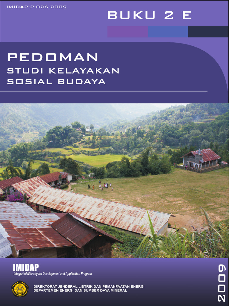 BUKU 2E - Pedoman Studi Kelayakan Sosial Budaya (IMIDAP, 2009) | PDF