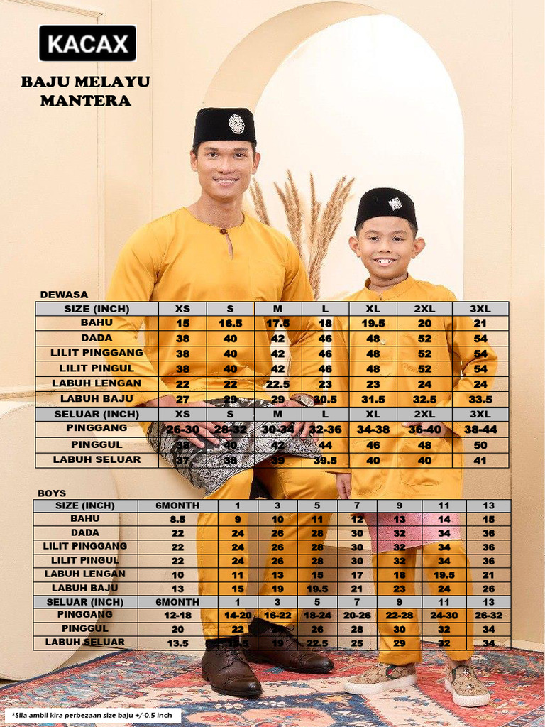 Baju Melayu Mantera Set Complete | PDF