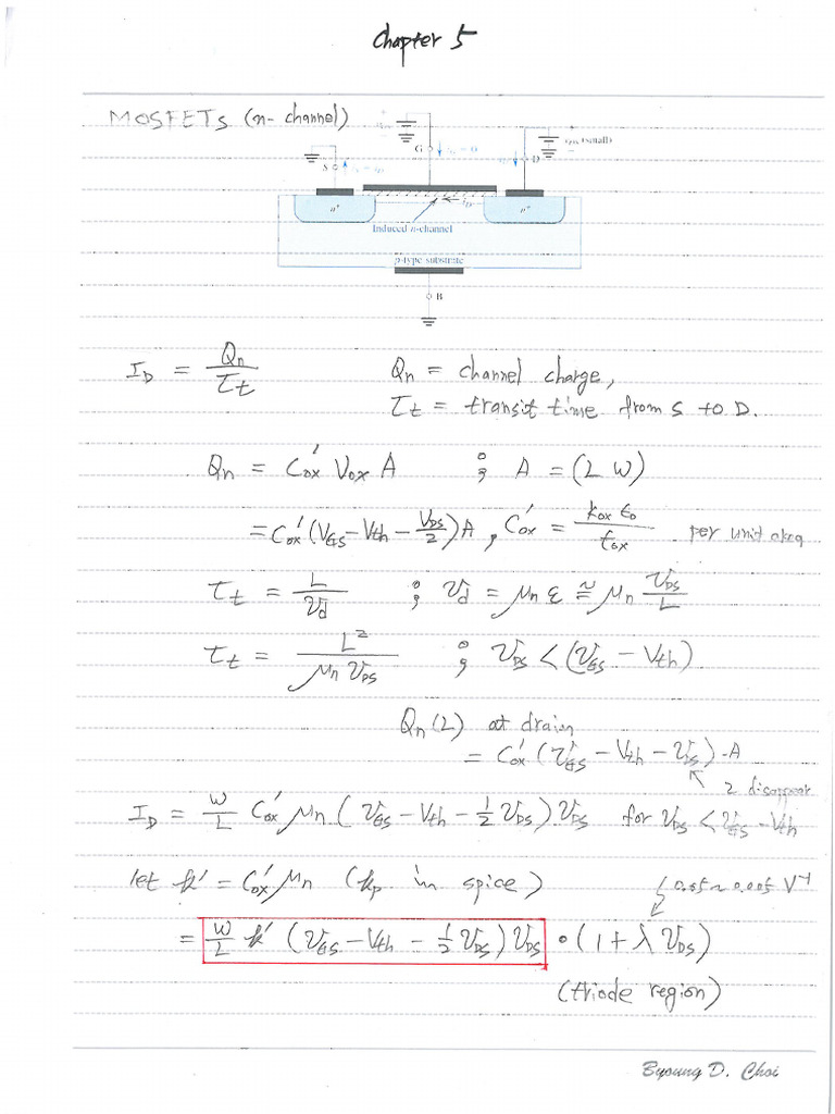 Chapter 5 MOSFETs | PDF