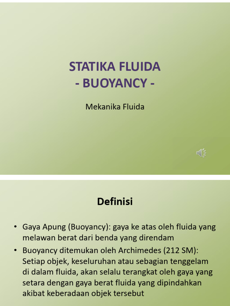 07 Statika Fluida - Buoyancy | PDF