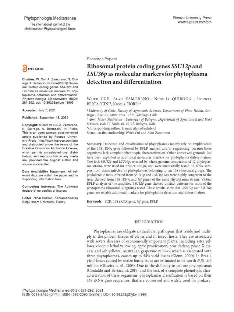 Cui Et All, 2021 | PDF | Polymerase Chain Reaction | 16 S Ribosomal Rna