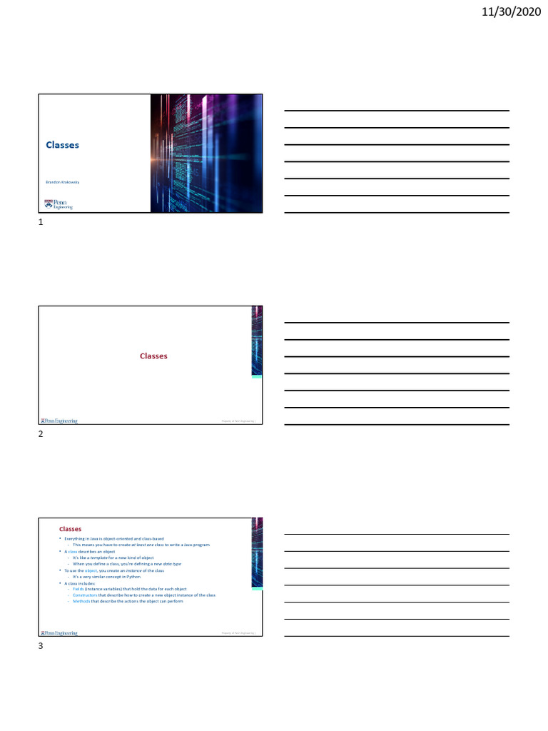 Classes | PDF | Programming | Constructor (Object Oriented Programming) Classes | PDF | Programming | Constructor (Object Oriented Programming)