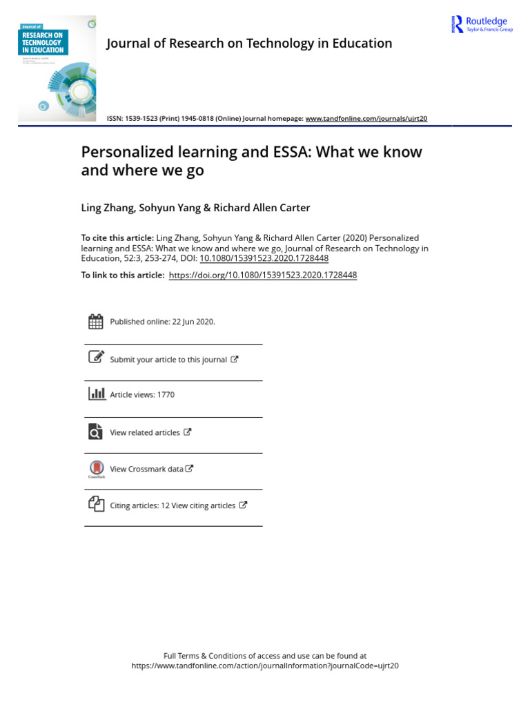 Personalized Learning and ESSA What We Know and Where We Go | PDF | Learning | Educational ...