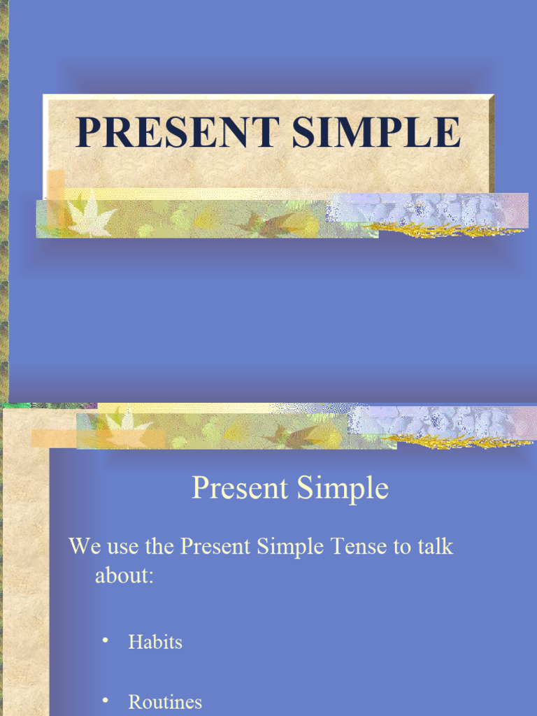Present Simple Tense | PDF