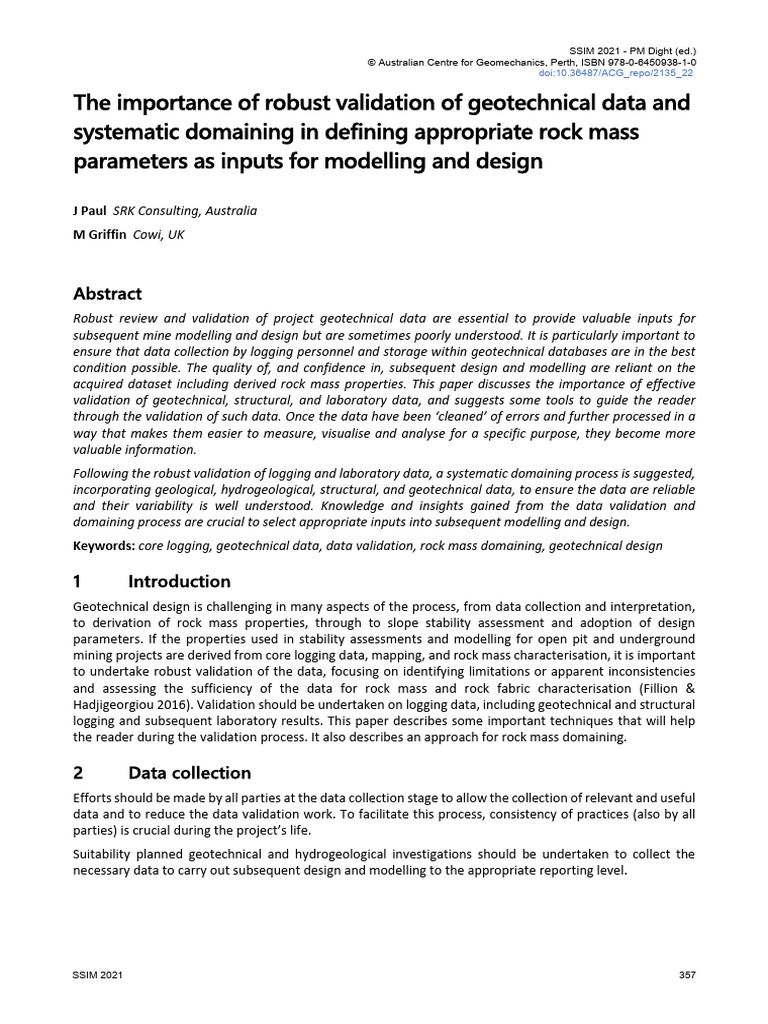 Paul, J (2021) | PDF | Geotechnical Engineering | Sampling (Statistics)